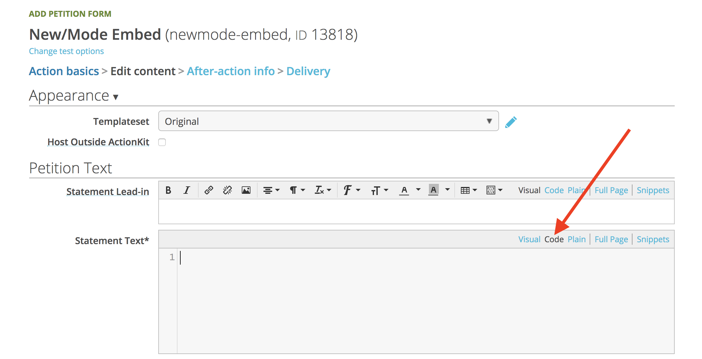Embed your Action and your Social Buttons Embed your Action and your Social Buttons